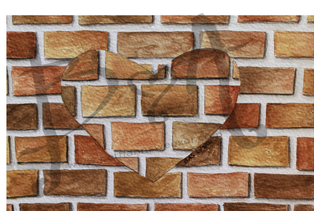 Brick Heart Greeting Card – Off Kilter Kilts